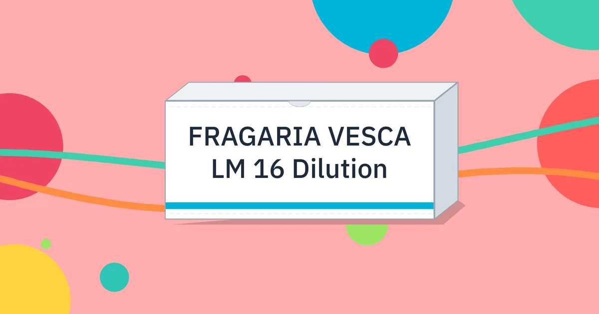 Symbolbild: Packung mit der Aufschrift FRAGARIA VESCA LM 16 Dilution (PZN 13490684) – Verfügbarkeit und Bezug in Apotheken in Frankfurt am Main