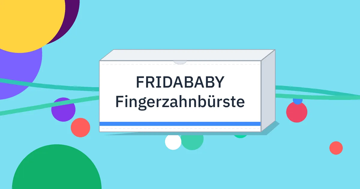 Symbolbild: Packung mit der Aufschrift FRIDABABY Fingerzahnbürste (PZN 18009384) – Verfügbarkeit und Bezug in Apotheken in Frankfurt am Main