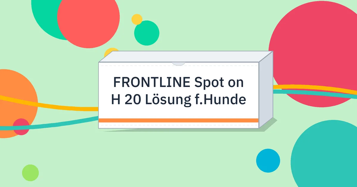 Symbolbild: Packung mit der Aufschrift FRONTLINE Spot on H 20 Lösung f.Hunde (PZN 02246395) – Verfügbarkeit und Bezug in Apotheken in Frankfurt am Main