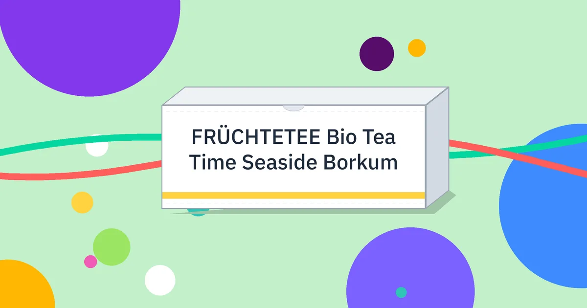 Symbolbild: Packung mit der Aufschrift FRÜCHTETEE Bio Tea Time Seaside Borkum (PZN 15637654) – Verfügbarkeit und Bezug in Apotheken in Frankfurt am Main