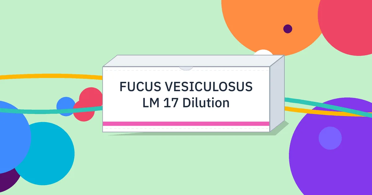 Symbolbild: Packung mit der Aufschrift FUCUS VESICULOSUS LM 17 Dilution (PZN 13493027) – Verfügbarkeit und Bezug in Apotheken in Frankfurt am Main