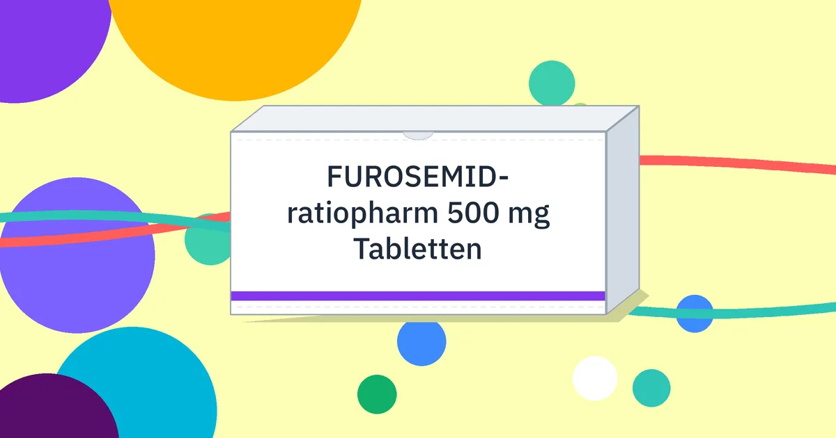 Symbolbild: Packung mit der Aufschrift FUROSEMID-ratiopharm 500 mg Tabletten (PZN 07516675) – Verfügbarkeit und Bezug in Apotheken in Frankfurt am Main