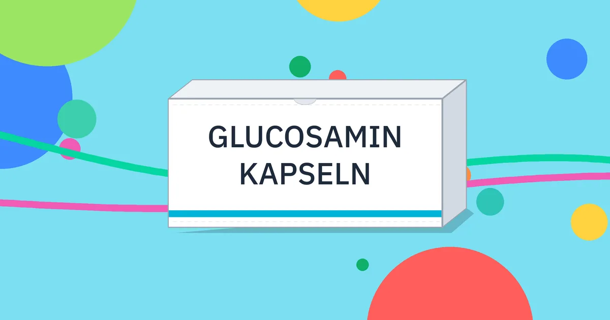Symbolbild: Packung mit der Aufschrift GLUCOSAMIN KAPSELN (PZN 04128576) – Verfügbarkeit und Bezug in Apotheken in Frankfurt am Main