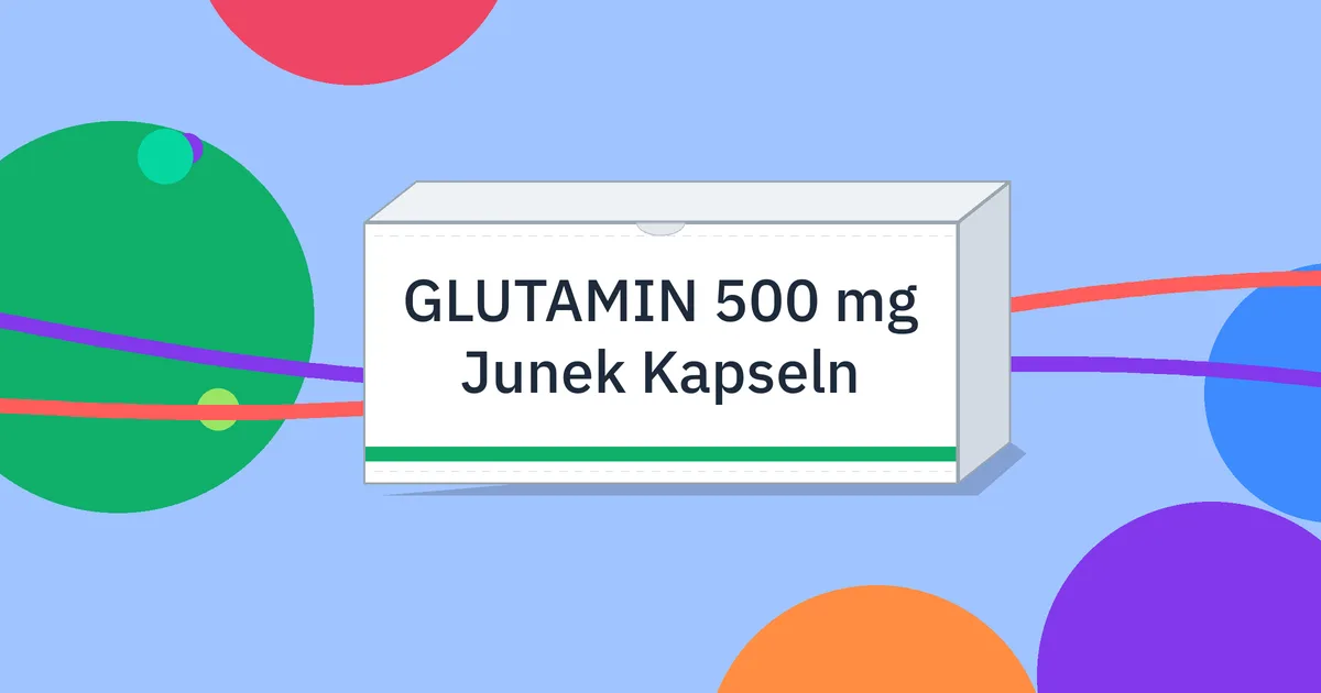 Symbolbild: Packung mit der Aufschrift GLUTAMIN 500 mg Junek Kapseln (PZN 00132983) – Verfügbarkeit und Bezug in Apotheken in Frankfurt am Main