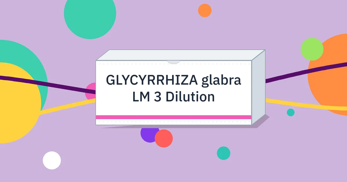 Symbolbild: Packung mit der Aufschrift GLYCYRRHIZA glabra LM 3 Dilution (PZN 12880710) – Verfügbarkeit und Bezug in Apotheken in Frankfurt am Main