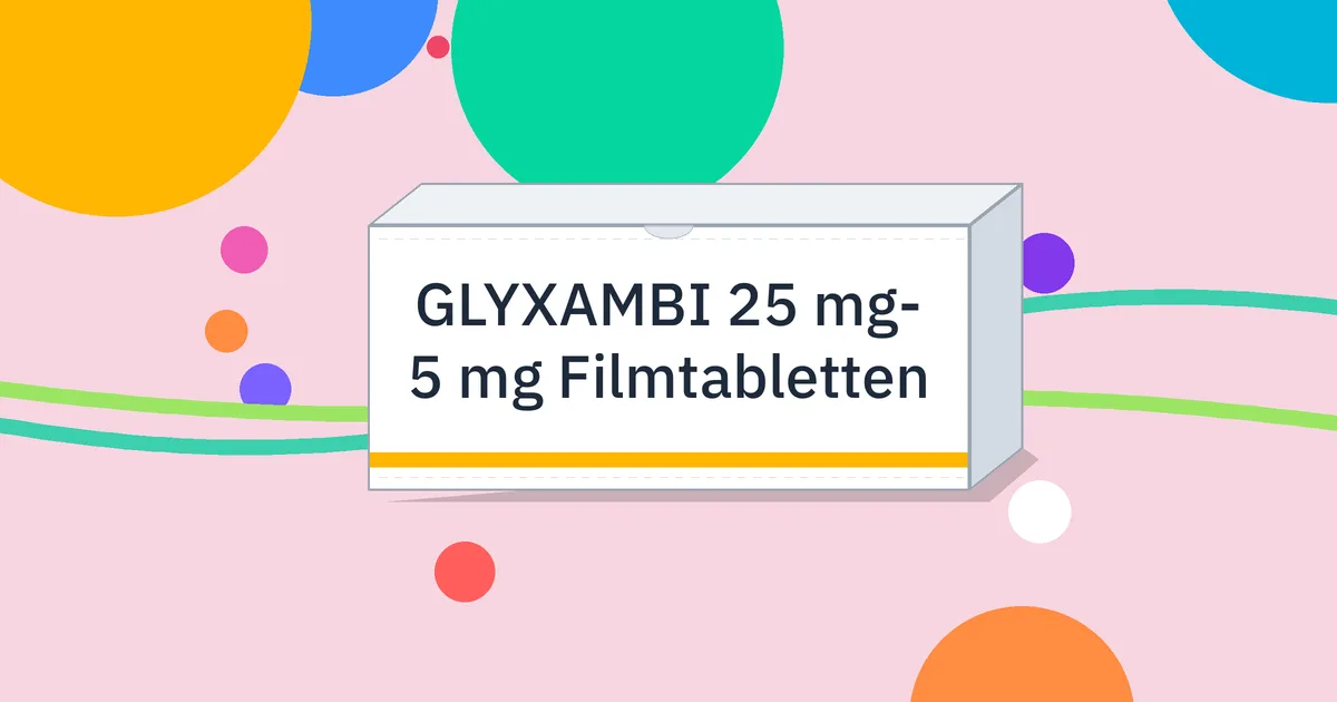 Symbolbild: Packung mit der Aufschrift GLYXAMBI 25 mg-5 mg Filmtabletten (PZN 12668890) – Verfügbarkeit und Bezug in Apotheken in Frankfurt am Main