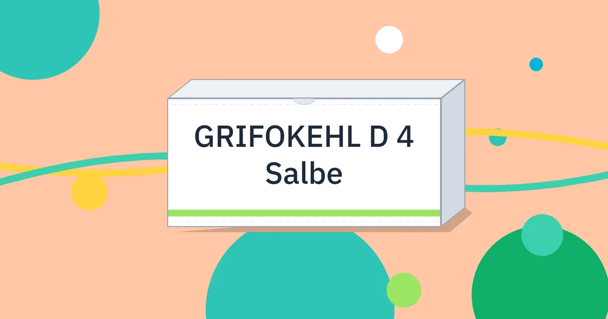 Symbolbild: Packung mit der Aufschrift GRIFOKEHL D 4 Salbe (PZN 15621452) – Verfügbarkeit und Bezug in Apotheken in Frankfurt am Main