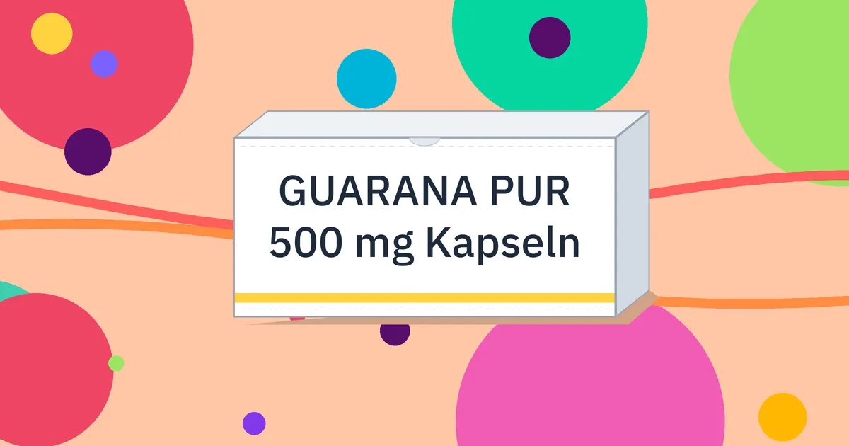 Symbolbild: Packung mit der Aufschrift GUARANA PUR 500 mg Kapseln (PZN 03296478) – Verfügbarkeit und Bezug in Apotheken in Frankfurt am Main