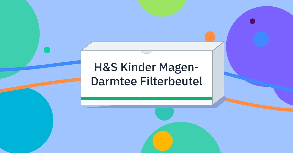 Symbolbild: Packung mit der Aufschrift H&S Kinder Magen-Darmtee Filterbeutel (PZN 18437938) – Verfügbarkeit und Bezug in Apotheken in Frankfurt am Main