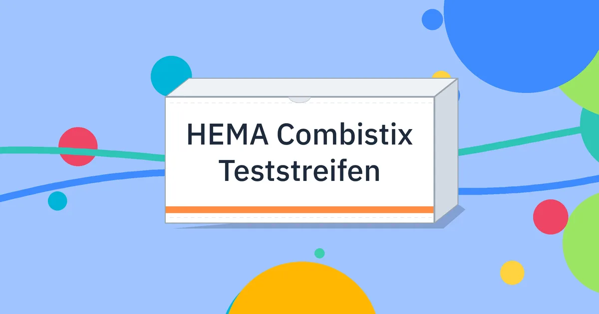 Symbolbild: Packung mit der Aufschrift HEMA Combistix Teststreifen (PZN 04008263) – Verfügbarkeit und Bezug in Apotheken in Frankfurt am Main