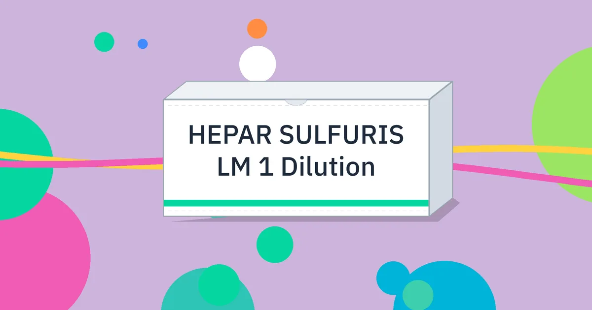 Symbolbild: Packung mit der Aufschrift HEPAR SULFURIS LM 1 Dilution (PZN 12887310) – Verfügbarkeit und Bezug in Apotheken in Frankfurt am Main