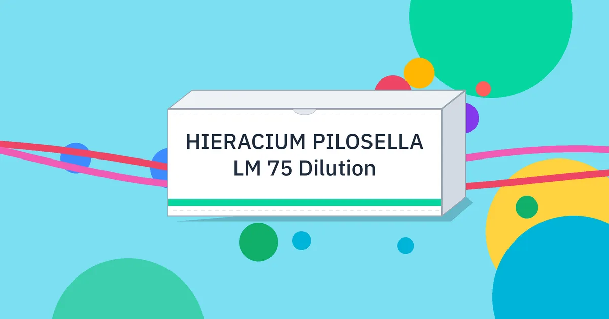 Symbolbild: Packung mit der Aufschrift HIERACIUM PILOSELLA LM 75 Dilution (PZN 13553752) – Verfügbarkeit und Bezug in Apotheken in Frankfurt am Main