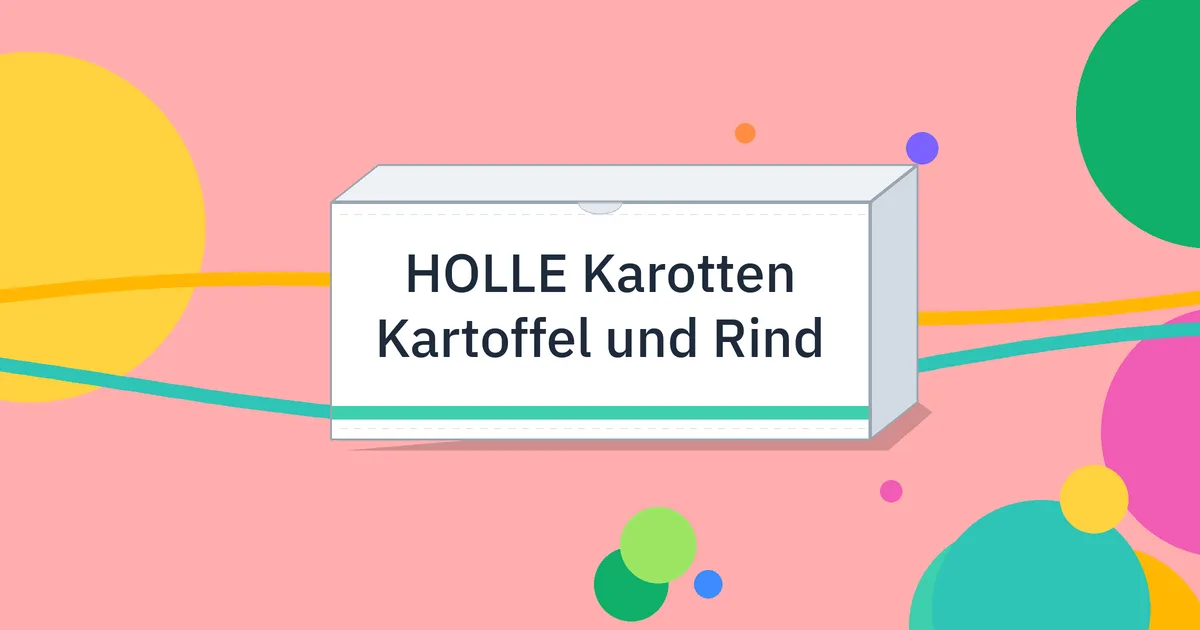 Symbolbild: Packung mit der Aufschrift HOLLE Karotten Kartoffel und Rind (PZN 09440829) – Verfügbarkeit und Bezug in Apotheken in Frankfurt am Main