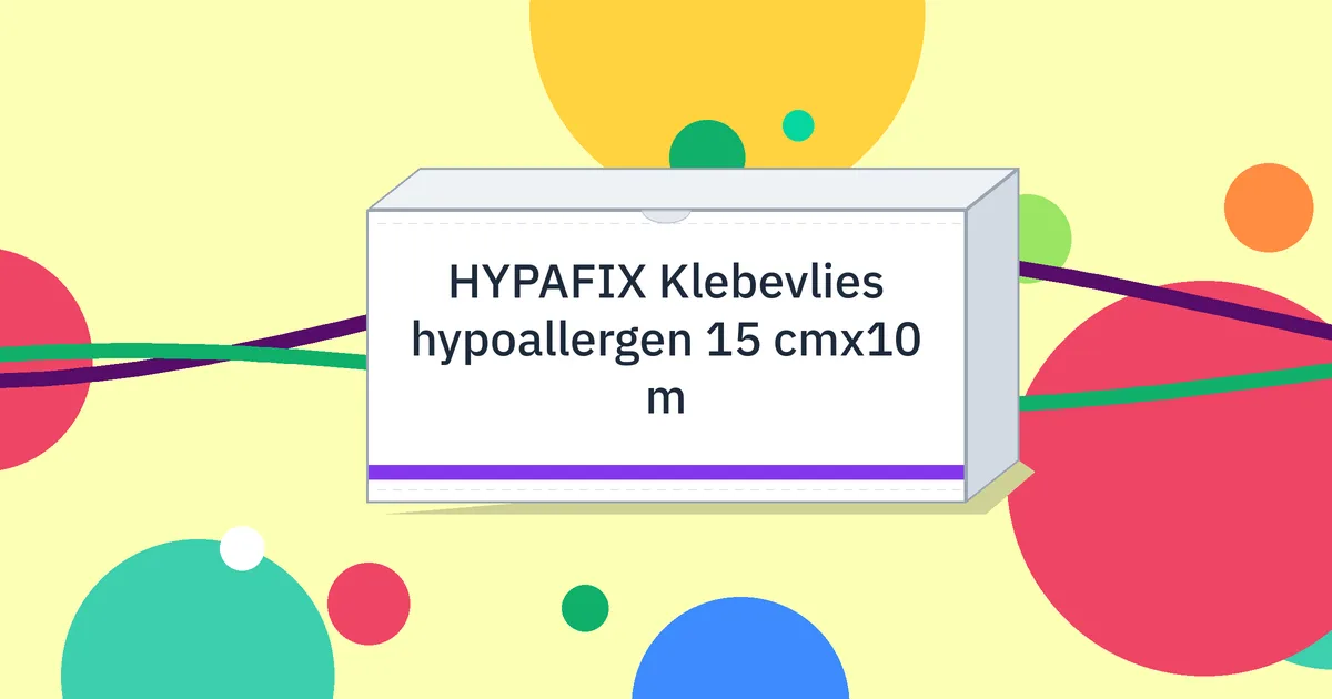 Symbolbild: Packung mit der Aufschrift HYPAFIX Klebevlies hypoallergen 15 cmx10 m (PZN 19215157) – Verfügbarkeit und Bezug in Apotheken in Frankfurt am Main