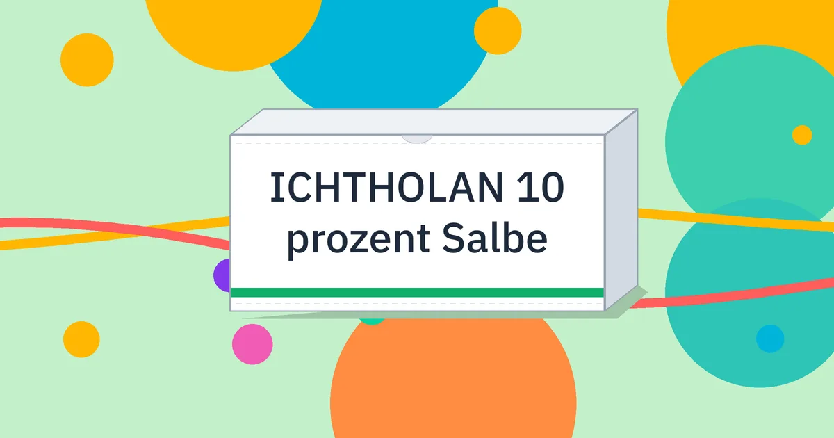 Symbolbild: Packung mit der Aufschrift ICHTHOLAN 10 prozent Salbe (PZN 04404674) – Verfügbarkeit und Bezug in Apotheken in Frankfurt am Main