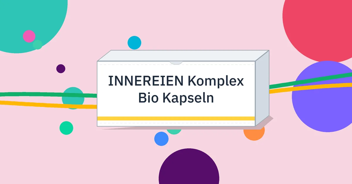 Symbolbild: Packung mit der Aufschrift INNEREIEN Komplex Bio Kapseln (PZN 19669734) – Verfügbarkeit und Bezug in Apotheken in Frankfurt am Main