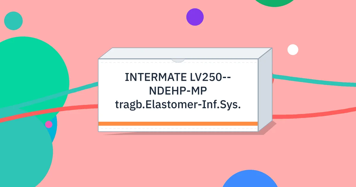 Symbolbild: Packung mit der Aufschrift INTERMATE LV250--NDEHP-MP tragb.Elastomer-Inf.Sys. (PZN 11037348) – Verfügbarkeit und Bezug in Apotheken in Frankfurt am Main