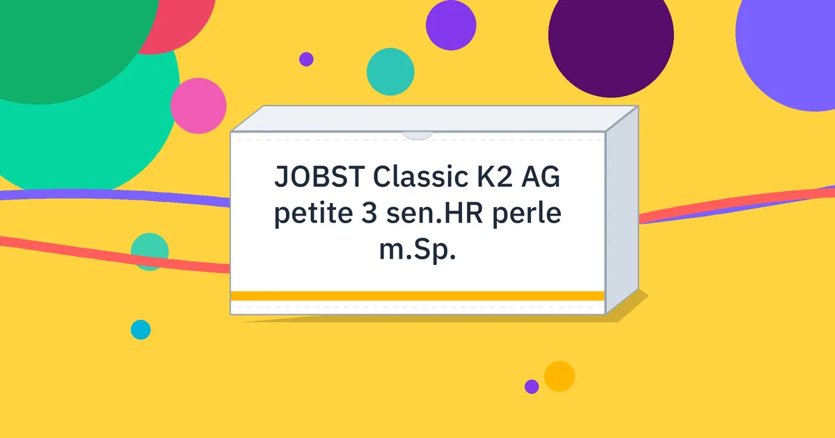 Symbolbild: Packung mit der Aufschrift JOBST Classic K2 AG petite 3 sen.HR perle m.Sp. (PZN 17961407) – Verfügbarkeit und Bezug in Apotheken in Frankfurt am Main