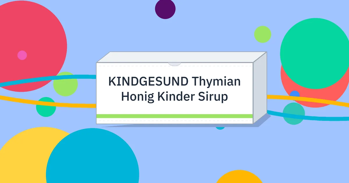 Symbolbild: Packung mit der Aufschrift KINDGESUND Thymian Honig Kinder Sirup (PZN 17930074) – Verfügbarkeit und Bezug in Apotheken in Frankfurt am Main