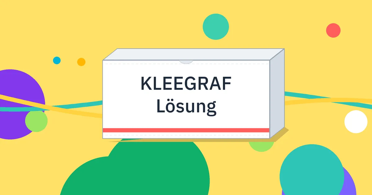 Symbolbild: Packung mit der Aufschrift KLEEGRAF Lösung (PZN 04983152) – Verfügbarkeit und Bezug in Apotheken in Frankfurt am Main