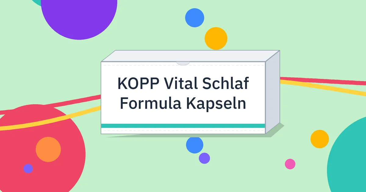 Symbolbild: Packung mit der Aufschrift KOPP Vital Schlaf Formula Kapseln (PZN 18811101) – Verfügbarkeit und Bezug in Apotheken in Frankfurt am Main