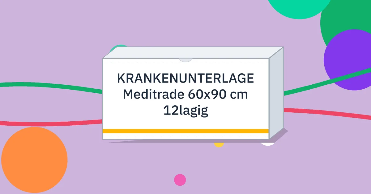 Symbolbild: Packung mit der Aufschrift KRANKENUNTERLAGE Meditrade 60x90 cm 12lagig (PZN 00561046) – Verfügbarkeit und Bezug in Apotheken in Frankfurt am Main