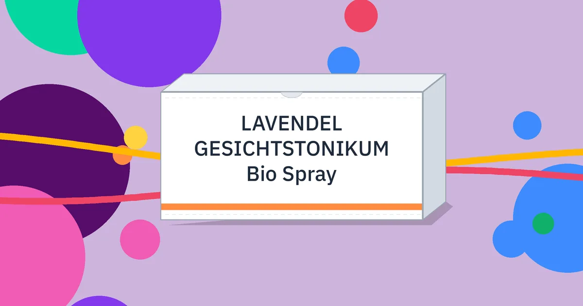 Symbolbild: Packung mit der Aufschrift LAVENDEL GESICHTSTONIKUM Bio Spray (PZN 10557057) – Verfügbarkeit und Bezug in Apotheken in Frankfurt am Main