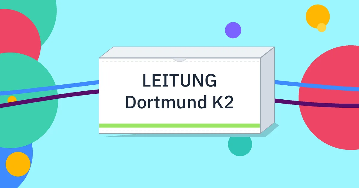 Symbolbild: Packung mit der Aufschrift LEITUNG Dortmund K2 (PZN 05024608) – Verfügbarkeit und Bezug in Apotheken in Frankfurt am Main