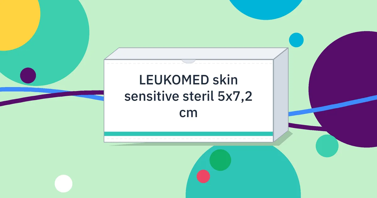 Symbolbild: Packung mit der Aufschrift LEUKOMED skin sensitive steril 5x7,2 cm (PZN 18192075) – Verfügbarkeit und Bezug in Apotheken in Frankfurt am Main