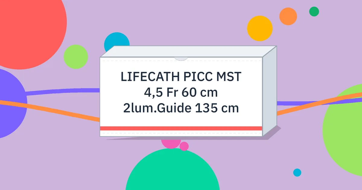 Symbolbild: Packung mit der Aufschrift LIFECATH PICC MST 4,5 Fr 60 cm 2lum.Guide 135 cm (PZN 16167481) – Verfügbarkeit und Bezug in Apotheken in Frankfurt am Main