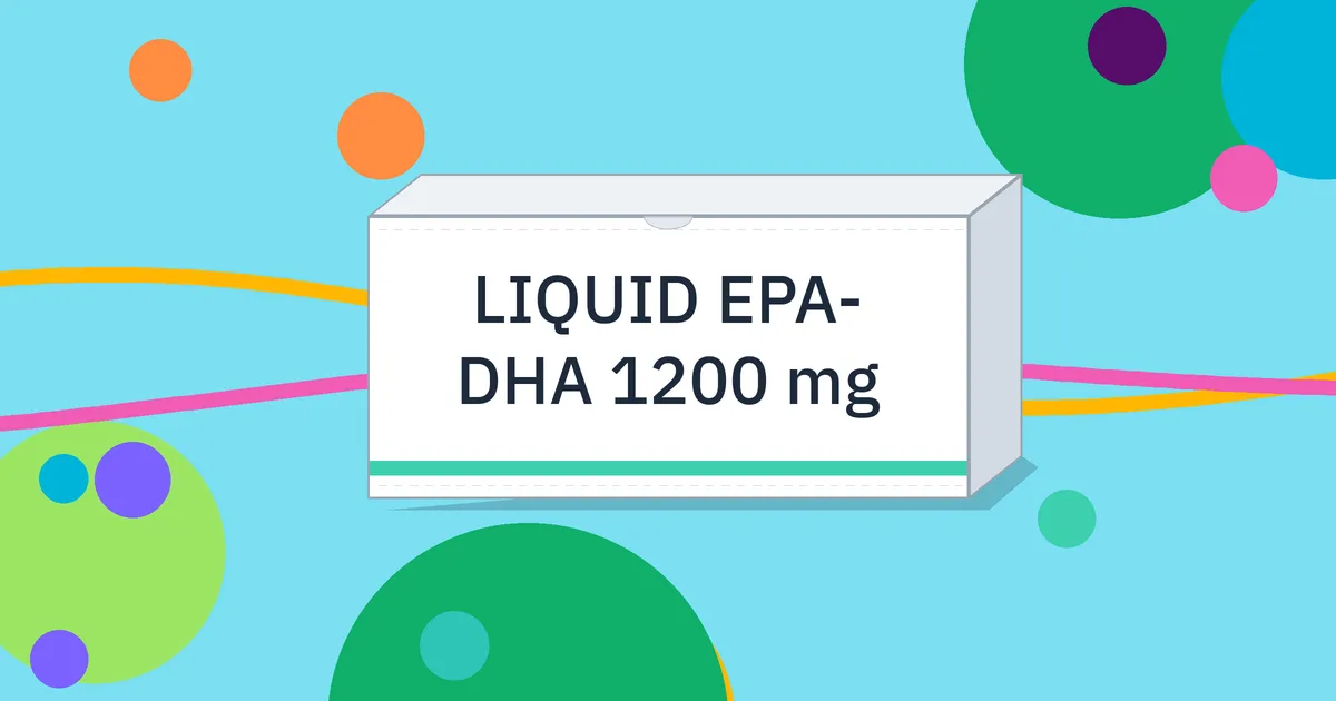 Symbolbild: Packung mit der Aufschrift LIQUID EPA-DHA 1200 mg (PZN 18366256) – Verfügbarkeit und Bezug in Apotheken in Frankfurt am Main