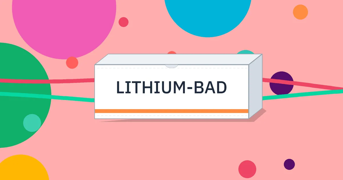 Symbolbild: Packung mit der Aufschrift LITHIUM-BAD (PZN 20085240) – Verfügbarkeit und Bezug in Apotheken in Frankfurt am Main