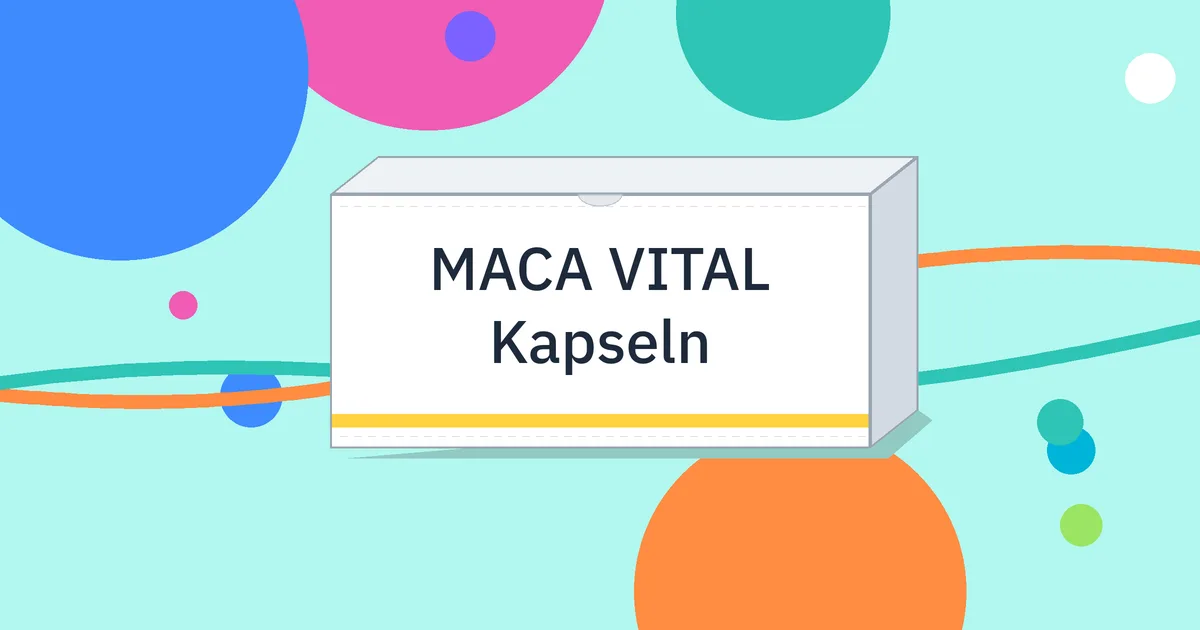 Symbolbild: Packung mit der Aufschrift MACA VITAL Kapseln (PZN 02520442) – Verfügbarkeit und Bezug in Apotheken in Frankfurt am Main