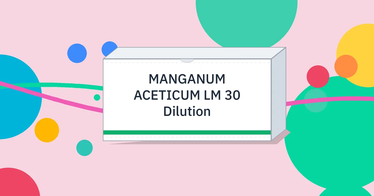 Symbolbild: Packung mit der Aufschrift MANGANUM ACETICUM LM 30 Dilution (PZN 12942581) – Verfügbarkeit und Bezug in Apotheken in Frankfurt am Main