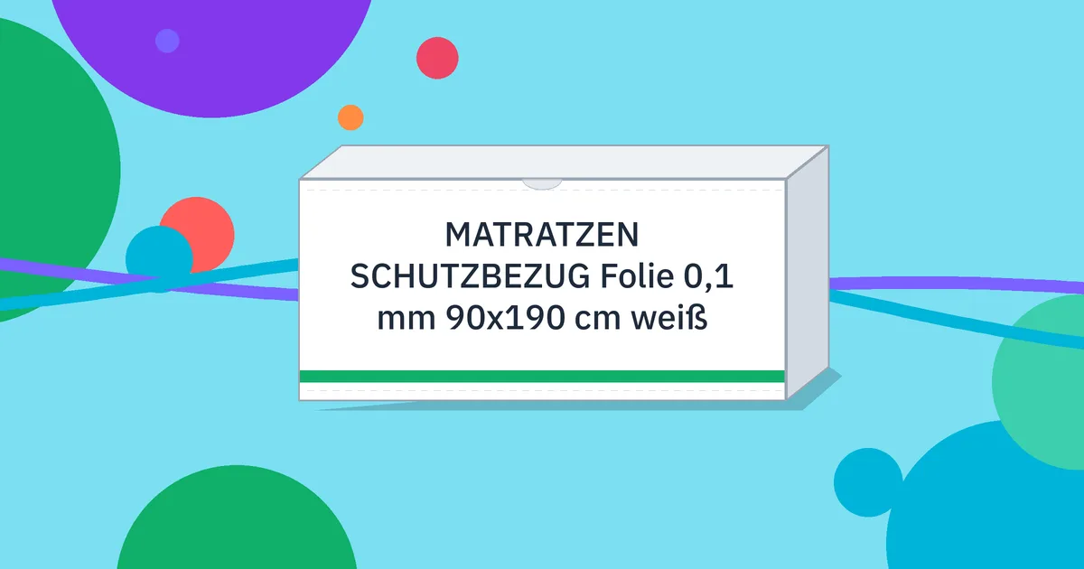 Symbolbild: Packung mit der Aufschrift MATRATZEN SCHUTZBEZUG Folie 0,1 mm 90x190 cm weiß (PZN 01660342) – Verfügbarkeit und Bezug in Apotheken in Frankfurt am Main