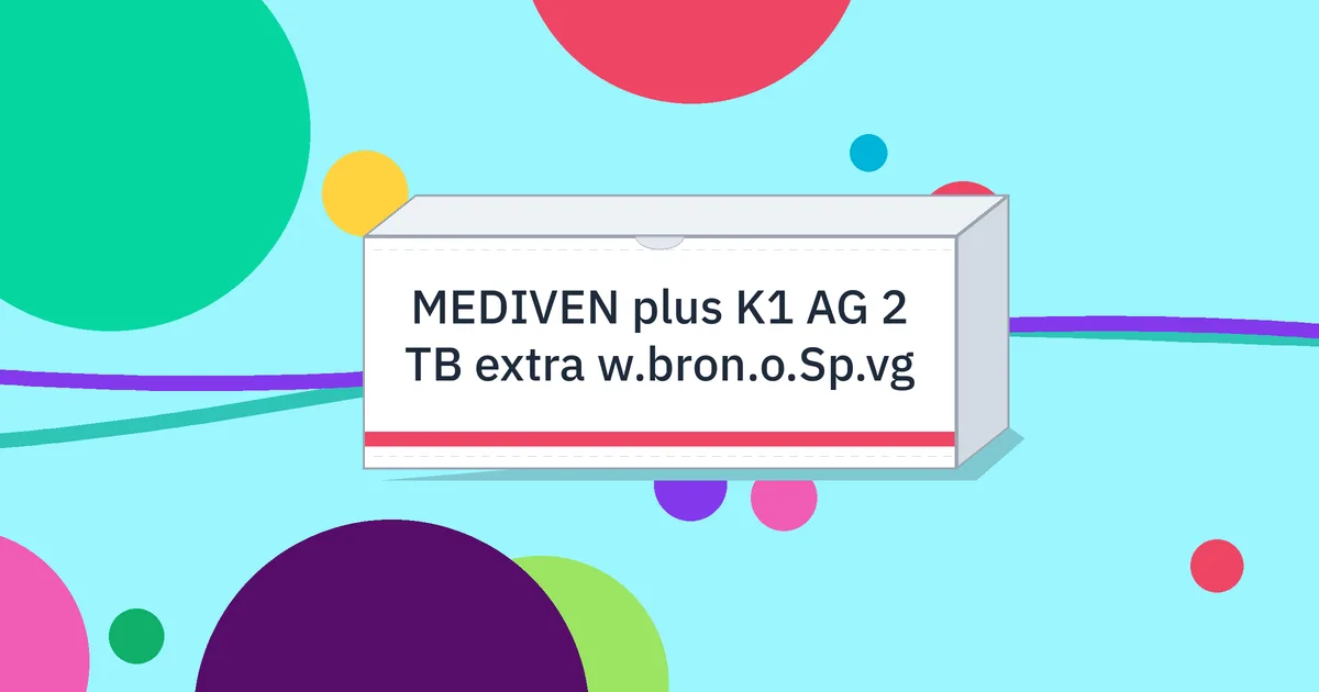 Symbolbild: Packung mit der Aufschrift MEDIVEN plus K1 AG 2 TB extra w.bron.o.Sp.vg (PZN 15067027) – Verfügbarkeit und Bezug in Apotheken in Frankfurt am Main