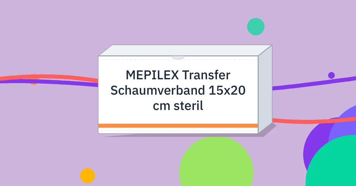 Symbolbild: Packung mit der Aufschrift MEPILEX Transfer Schaumverband 15x20 cm steril (PZN 17452350) – Verfügbarkeit und Bezug in Apotheken in Frankfurt am Main