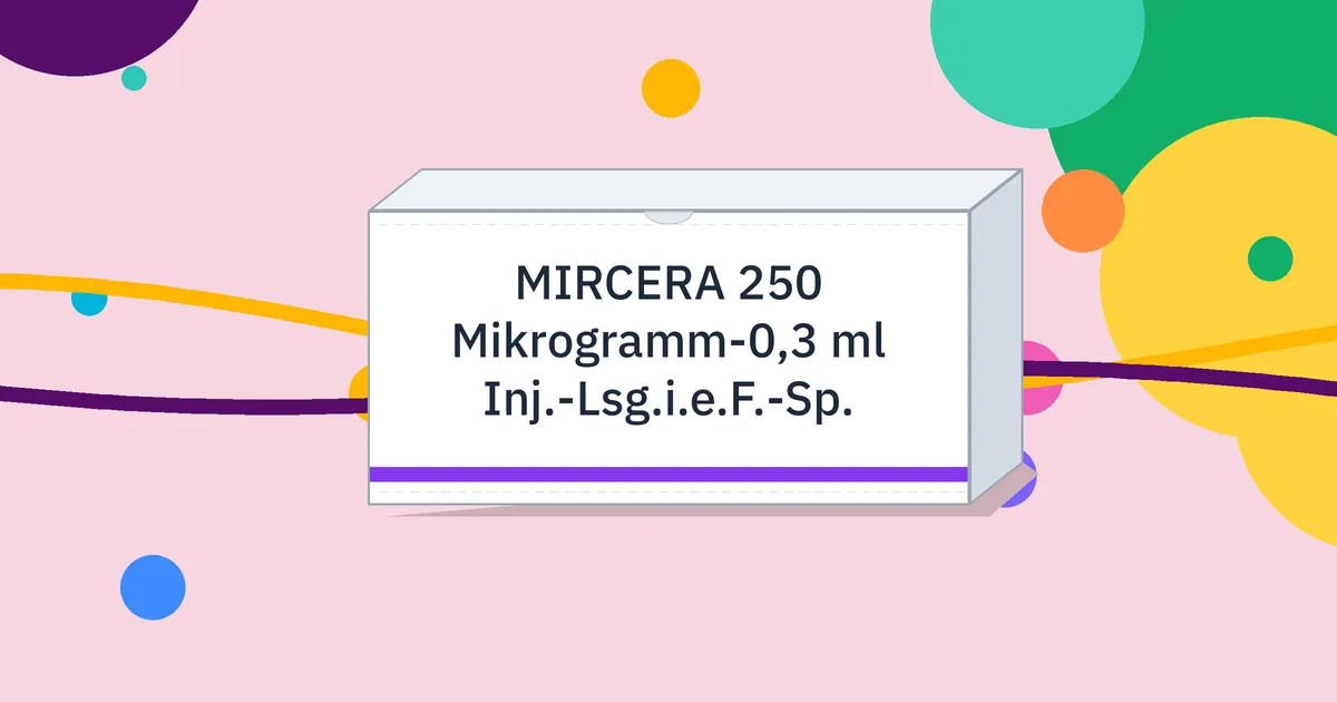 Symbolbild: Packung mit der Aufschrift MIRCERA 250 Mikrogramm-0,3 ml Inj.-Lsg.i.e.F.-Sp. (PZN 09202283) – Verfügbarkeit und Bezug in Apotheken in Frankfurt am Main
