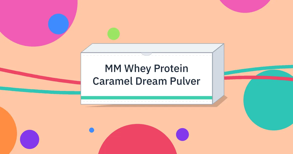 Symbolbild: Packung mit der Aufschrift MM Whey Protein Caramel Dream Pulver (PZN 16761149) – Verfügbarkeit und Bezug in Apotheken in Frankfurt am Main