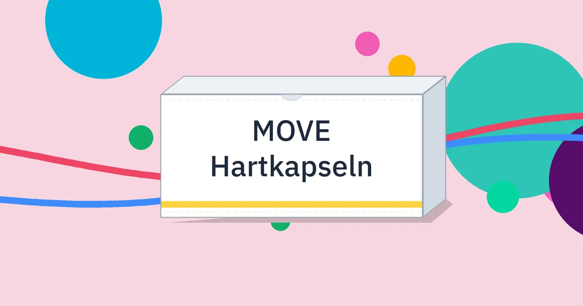 Symbolbild: Packung mit der Aufschrift MOVE Hartkapseln (PZN 20061877) – Verfügbarkeit und Bezug in Apotheken in Frankfurt am Main