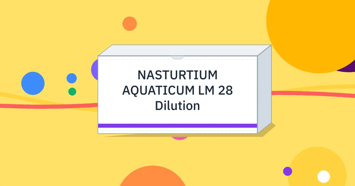 Symbolbild: Packung mit der Aufschrift NASTURTIUM AQUATICUM LM 28 Dilution (PZN 13616501) – Verfügbarkeit und Bezug in Apotheken in Frankfurt am Main