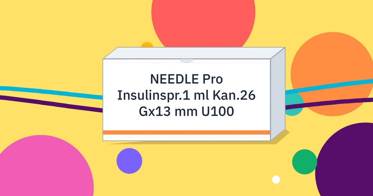 Symbolbild: Packung mit der Aufschrift NEEDLE Pro Insulinspr.1 ml Kan.26 Gx13 mm U100 (PZN 09104209) – Verfügbarkeit und Bezug in Apotheken in Frankfurt am Main