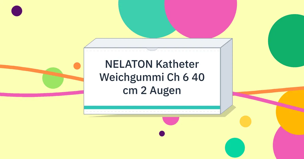 Symbolbild: Packung mit der Aufschrift NELATON Katheter Weichgummi Ch 6 40 cm 2 Augen (PZN 10085747) – Verfügbarkeit und Bezug in Apotheken in Frankfurt am Main