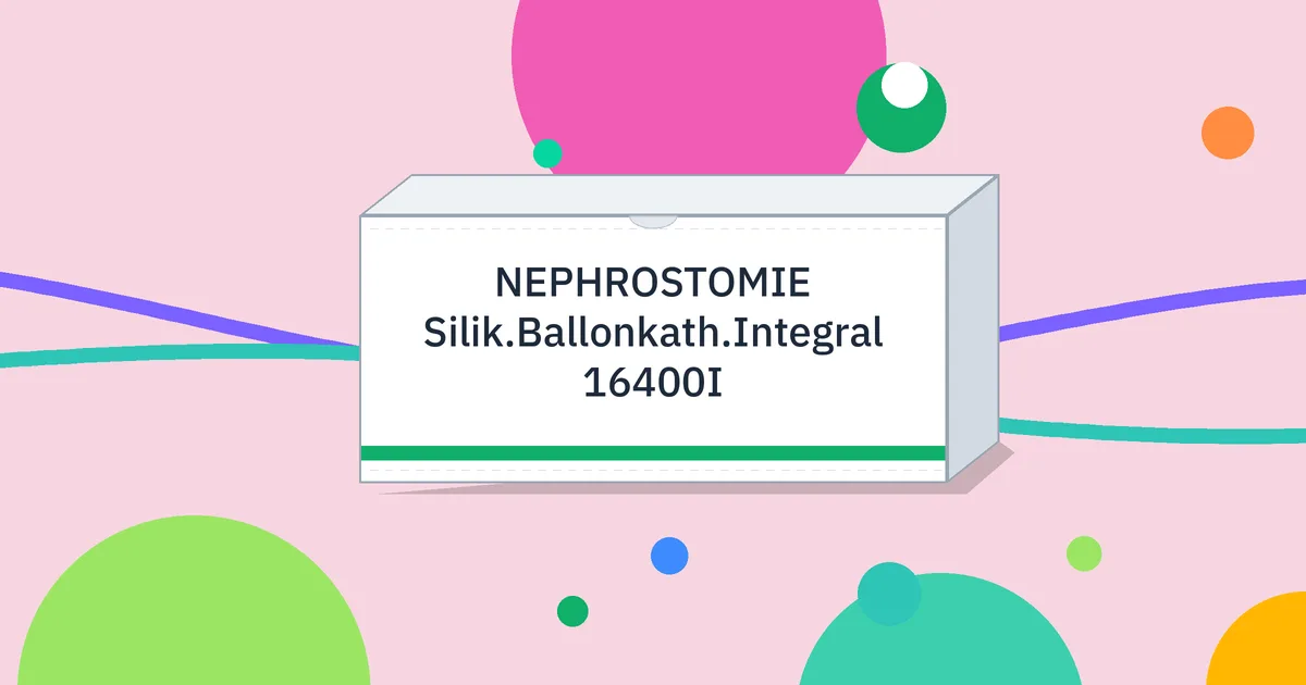 Symbolbild: Packung mit der Aufschrift NEPHROSTOMIE Silik.Ballonkath.Integral 16400I (PZN 04154987) – Verfügbarkeit und Bezug in Apotheken in Frankfurt am Main