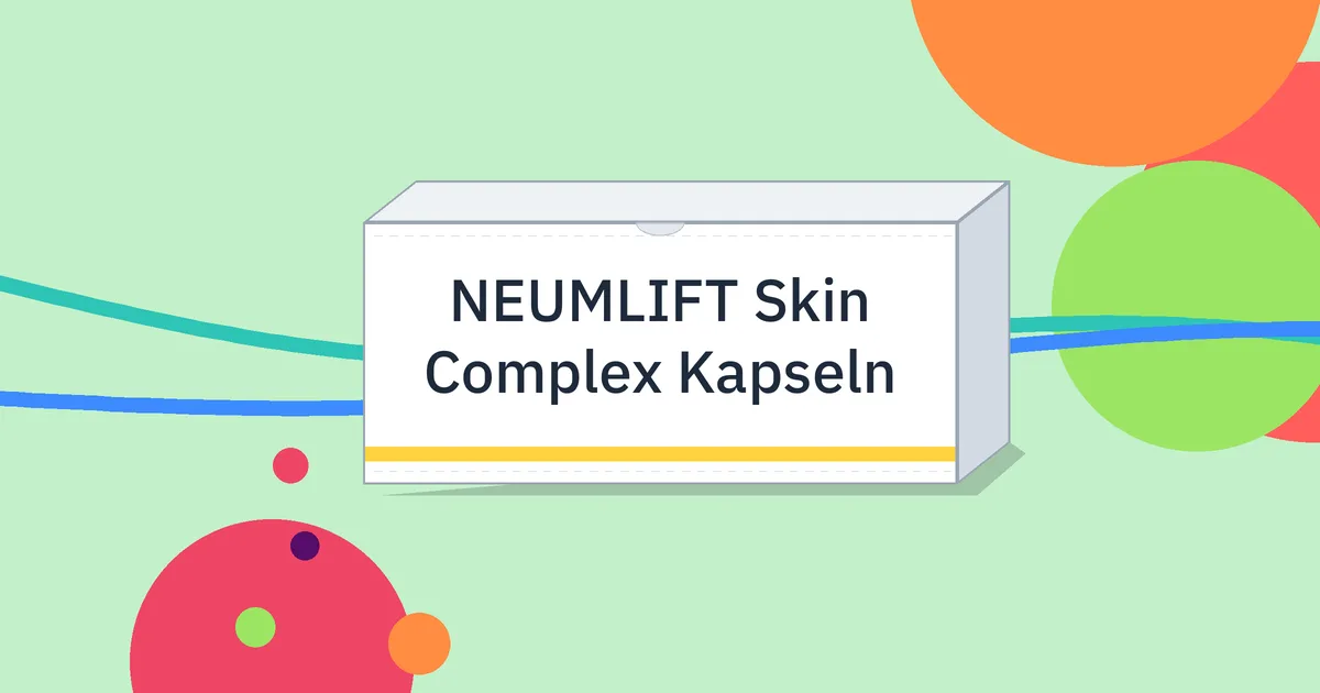 Symbolbild: Packung mit der Aufschrift NEUMLIFT Skin Complex Kapseln (PZN 18103255) – Verfügbarkeit und Bezug in Apotheken in Frankfurt am Main