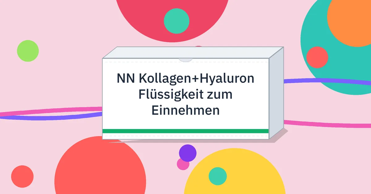 Symbolbild: Packung mit der Aufschrift NN Kollagen+Hyaluron Flüssigkeit zum Einnehmen (PZN 19462401) – Verfügbarkeit und Bezug in Apotheken in Frankfurt am Main