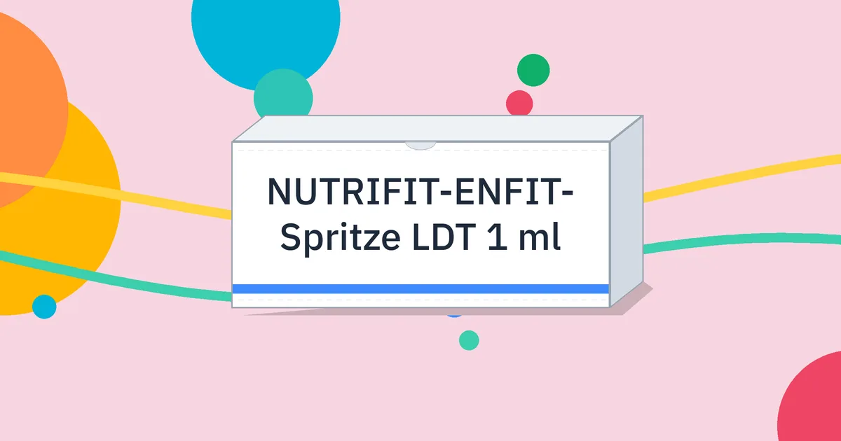 Symbolbild: Packung mit der Aufschrift NUTRIFIT-ENFIT-Spritze LDT 1 ml (PZN 14187048) – Verfügbarkeit und Bezug in Apotheken in Frankfurt am Main