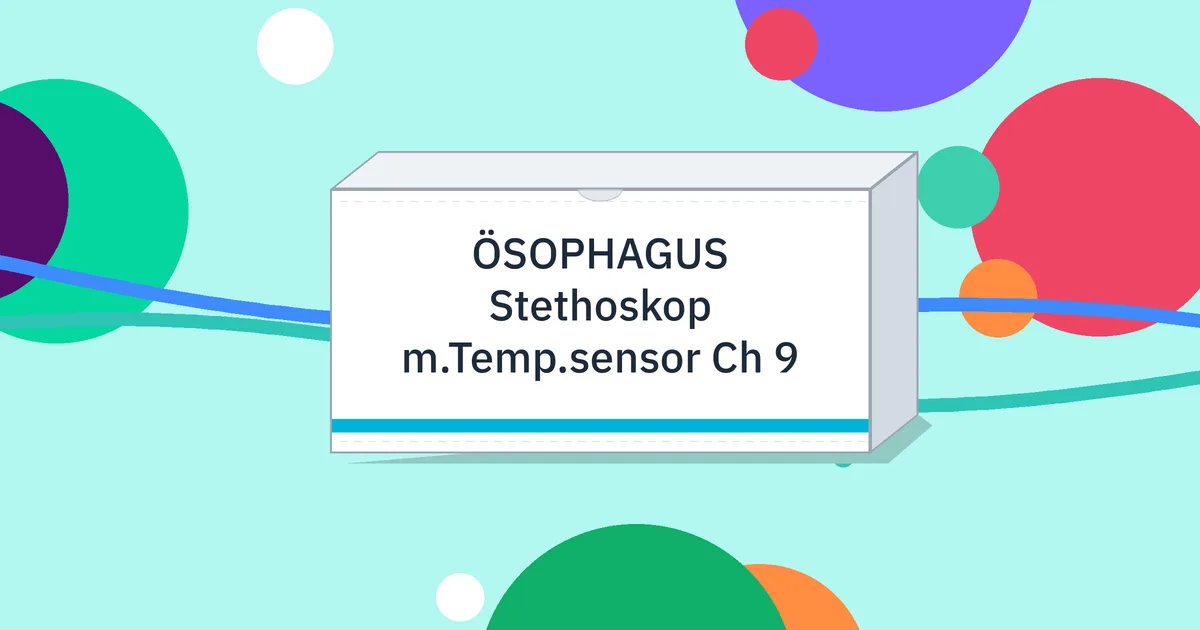 Symbolbild: Packung mit der Aufschrift ÖSOPHAGUS Stethoskop m.Temp.sensor Ch 9 (PZN 05510390) – Verfügbarkeit und Bezug in Apotheken in Frankfurt am Main