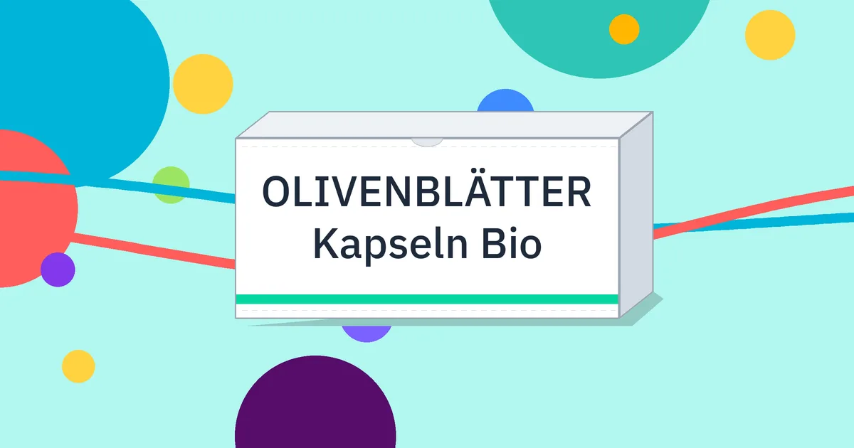 Symbolbild: Packung mit der Aufschrift OLIVENBLÄTTER Kapseln Bio (PZN 12357902) – Verfügbarkeit und Bezug in Apotheken in Frankfurt am Main