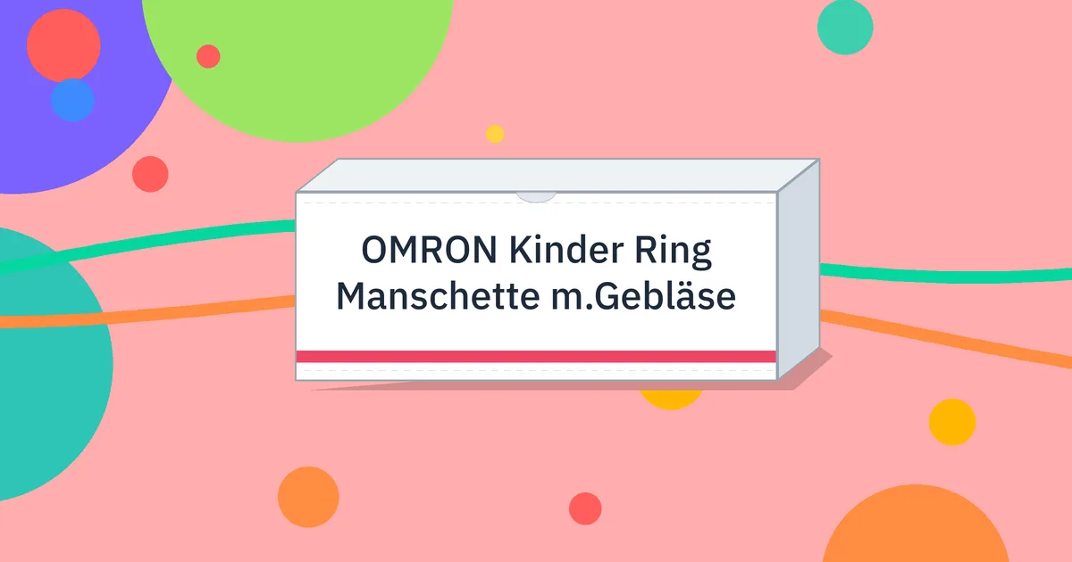 Symbolbild: Packung mit der Aufschrift OMRON Kinder Ring Manschette m.Gebläse (PZN 06609587) – Verfügbarkeit und Bezug in Apotheken in Frankfurt am Main